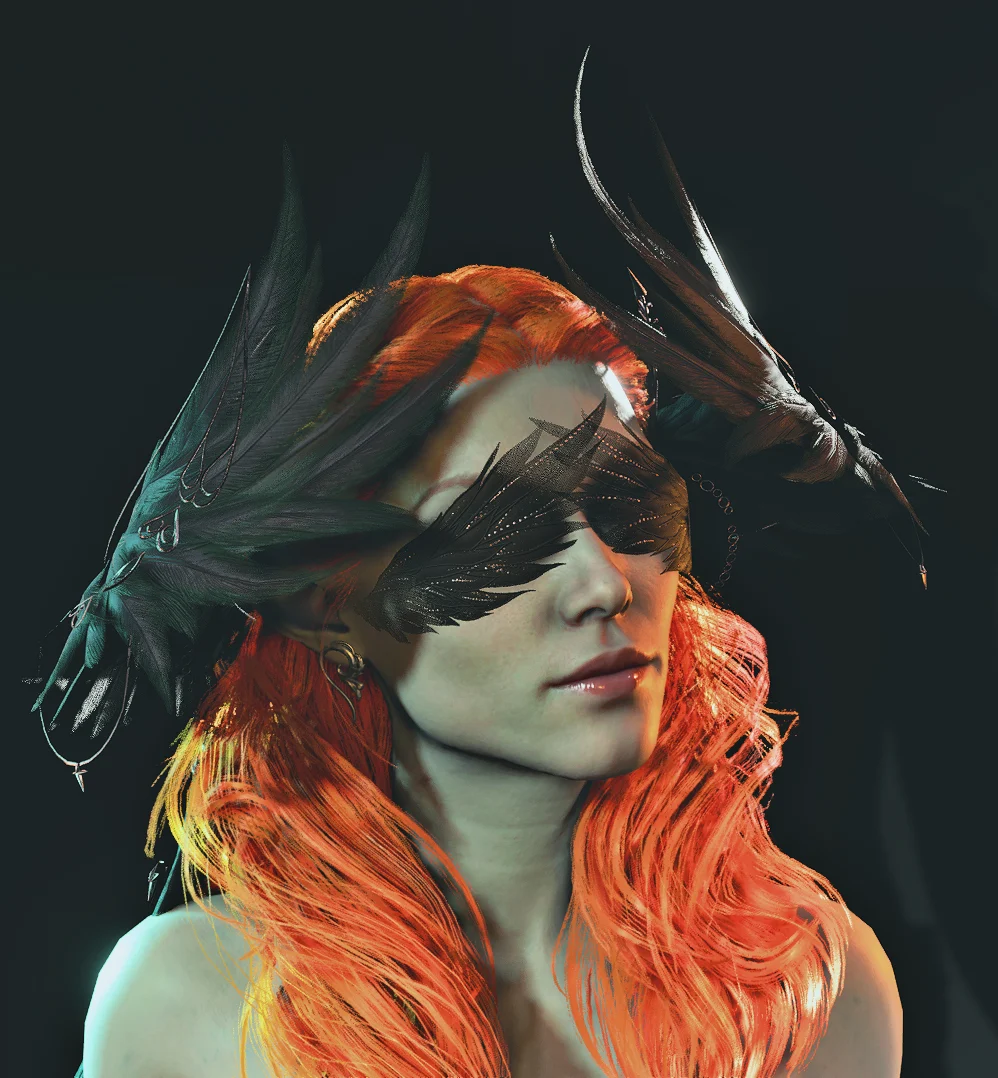Crimson Feather Headwear V4 - Baldur's Gate 3 Fashion Encyclopaedia